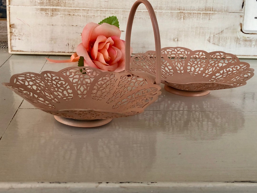 Vintage Fancy Metal Decorative Tray - Etsy