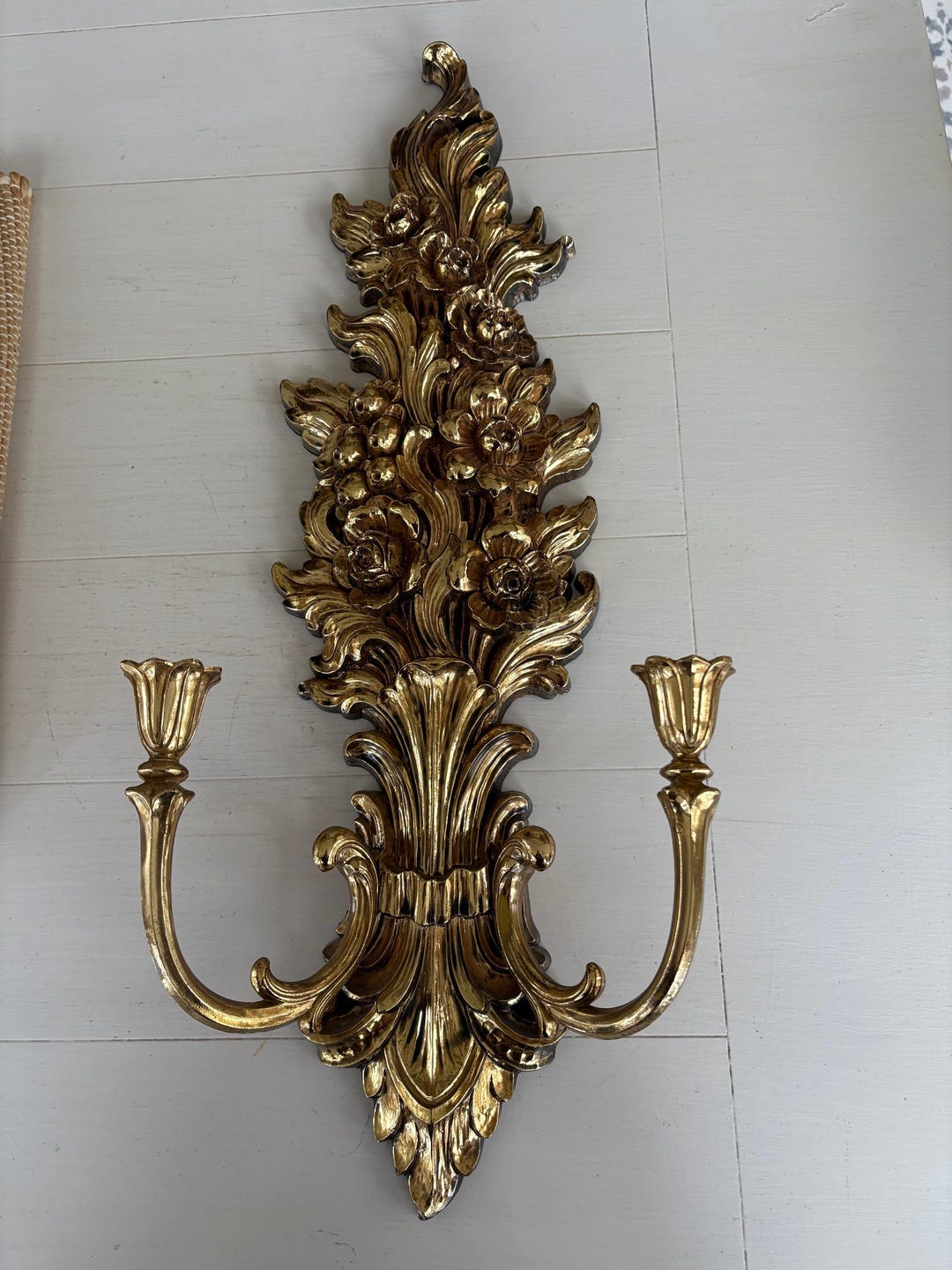 Gold Wall Sconce (large) Made by SYROCO - Etsy