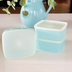 Vintage Tupperware (set of 3) Light Blue - Etsy