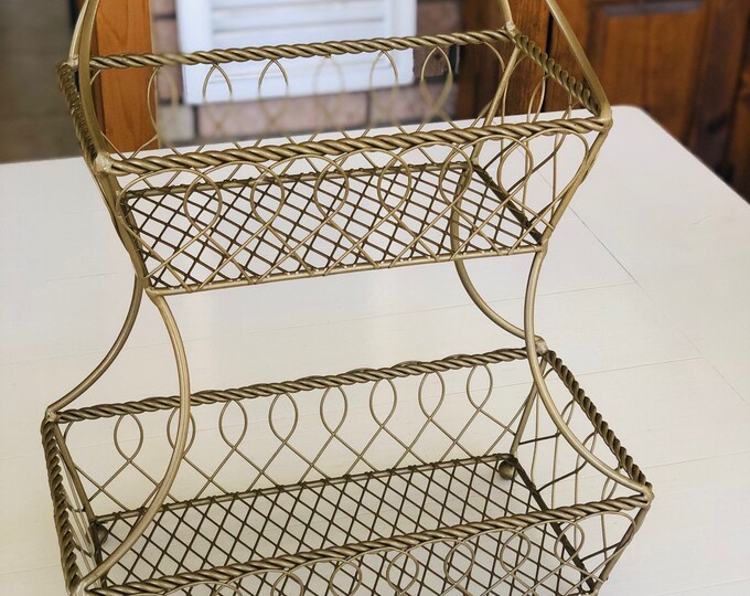 Vintage Metal Wall or Table Shelf - Etsy