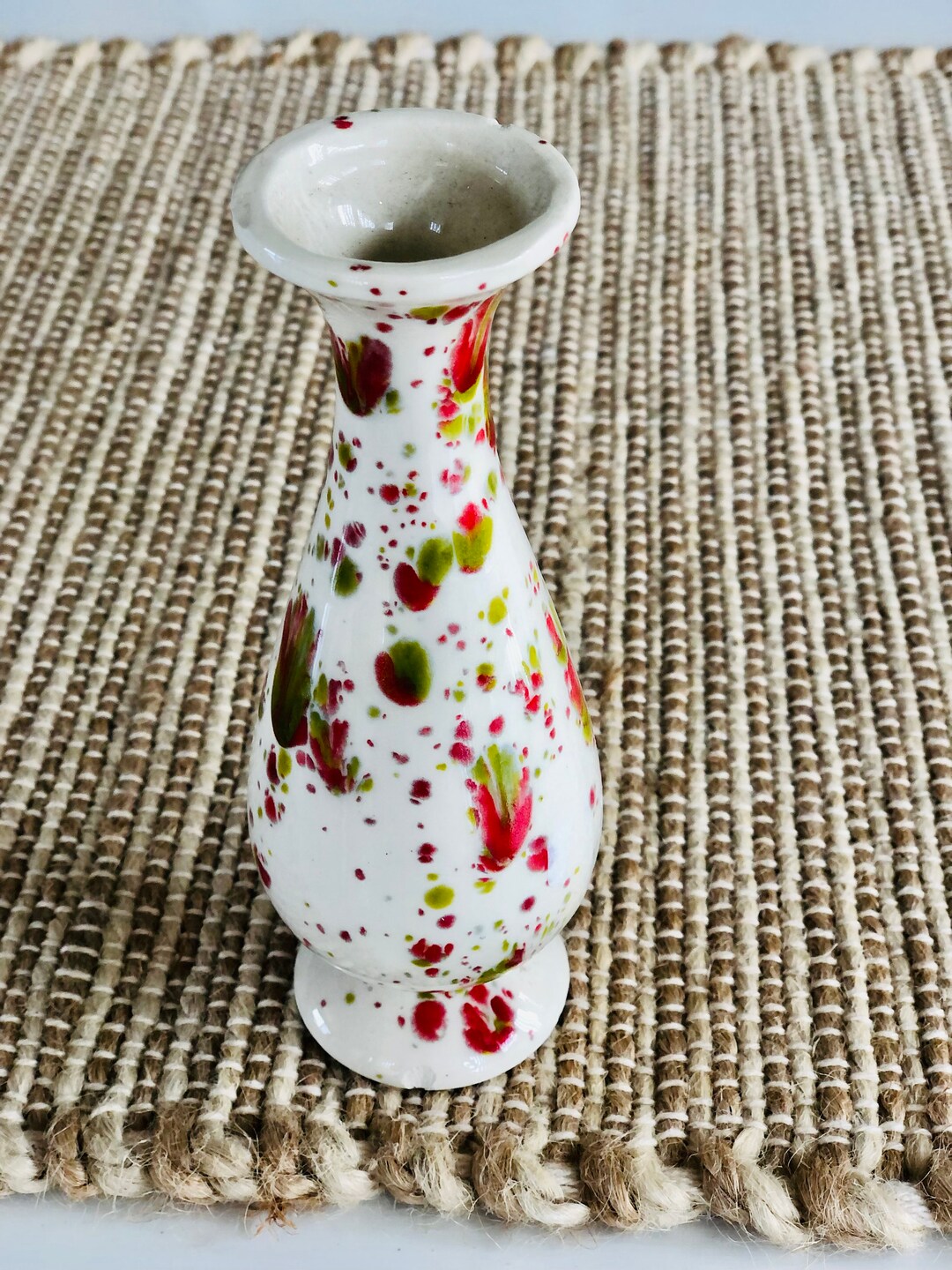 Splatter Ware Ceramic Bud Vase Mid Century (hobbyist) - Etsy