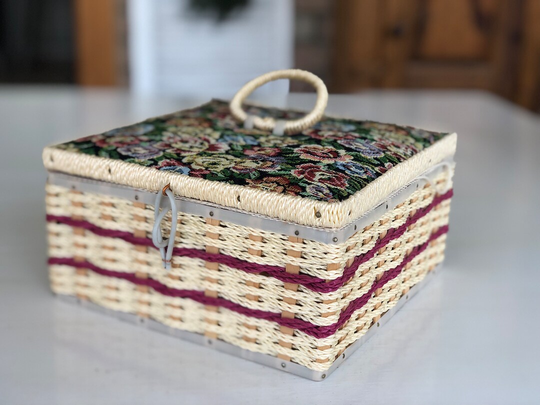 Vintage Sewing Basket - Etsy