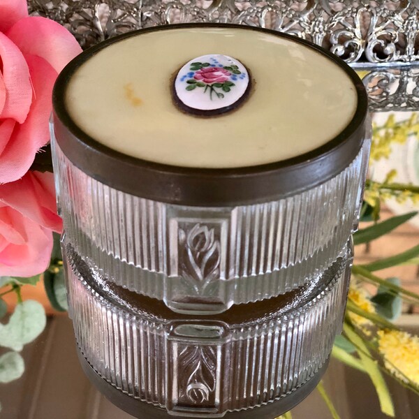 Vintage Powder Jar - Etsy