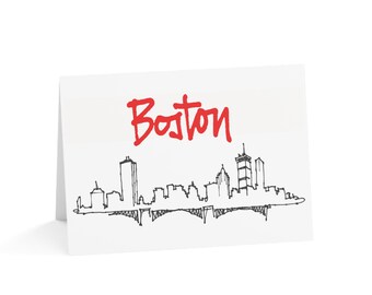 Happy Pride Boston Note Card 1, 10, 30, and 50pcs - Etsy