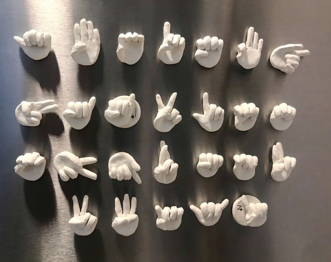 ASL Magnetic Alphabet - Etsy
