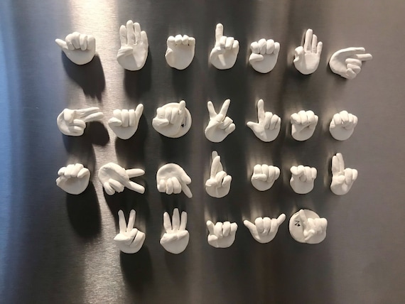 ASL Magnetic Alphabet | Etsy