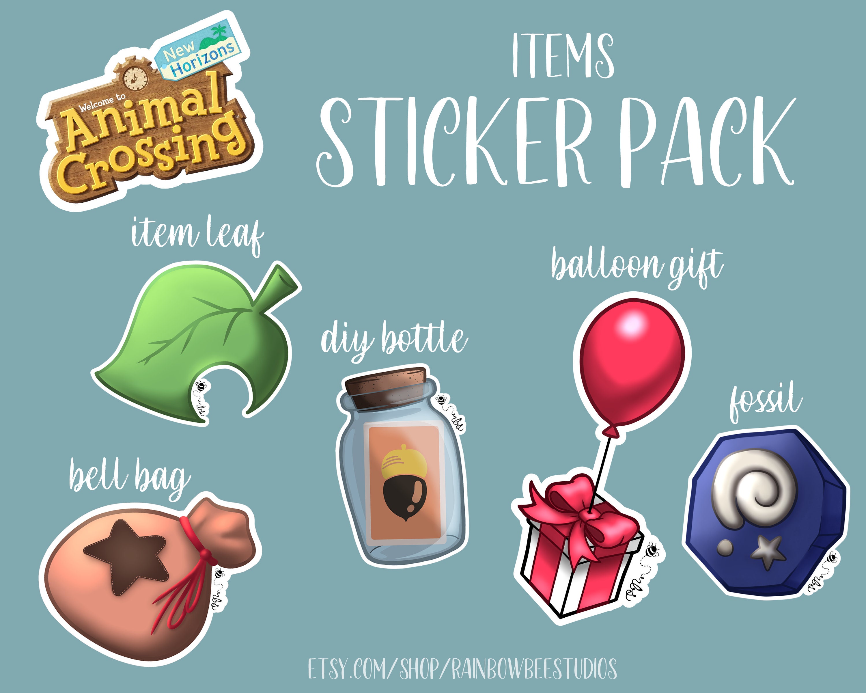 Animal Crossing Inventory Sticker Pack - Etsy