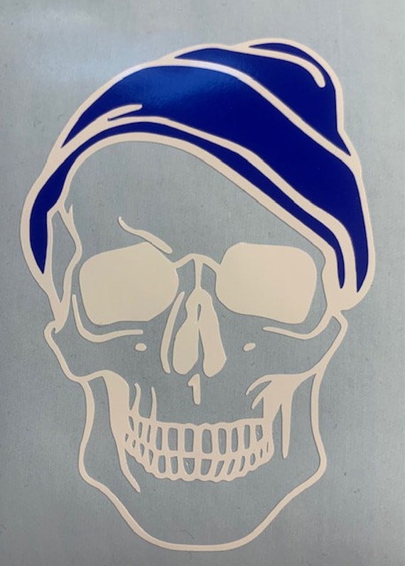Skull With Beanie Decal | Etsy