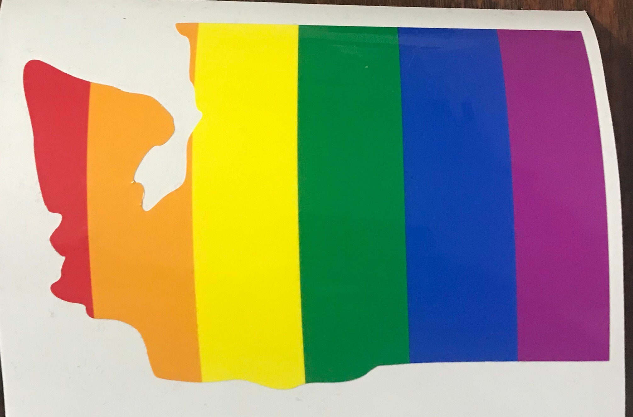 Pride Rainbow State Decal - Etsy