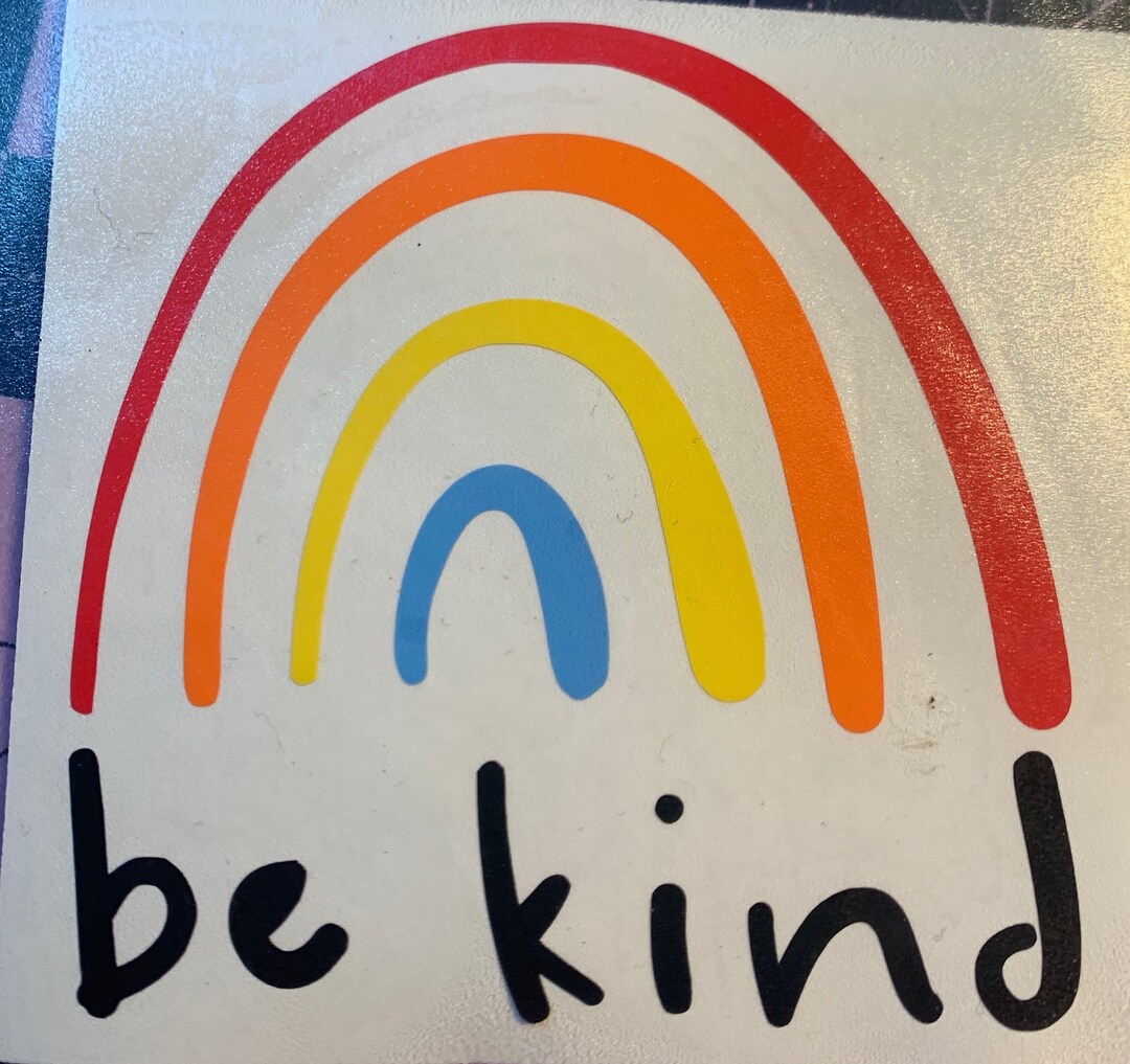 Rainbow Be Kind Decal - Etsy