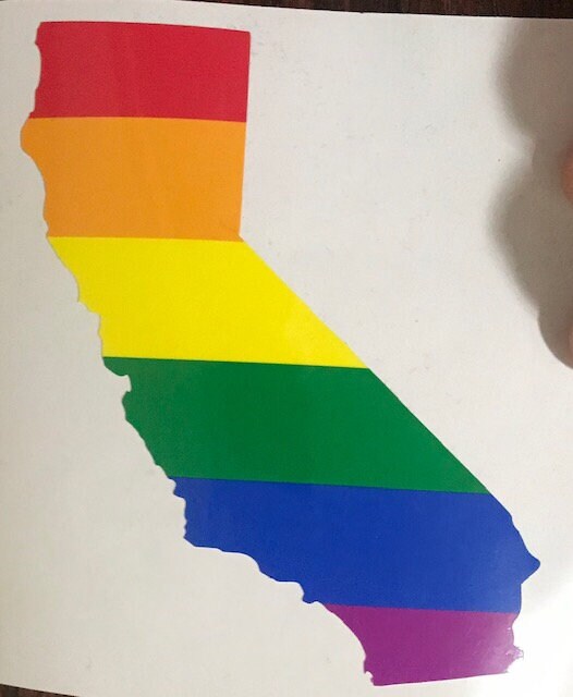 Pride Rainbow State Decal - Etsy