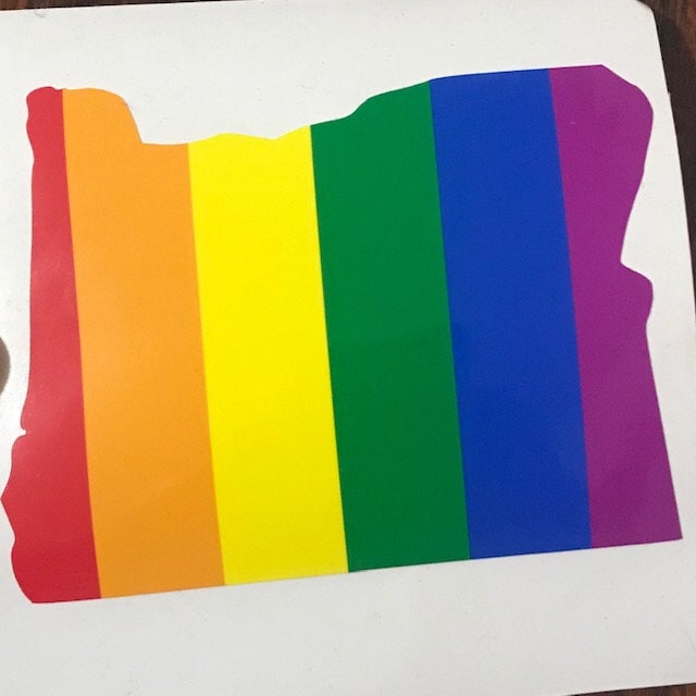 Pride Rainbow State Decal - Etsy