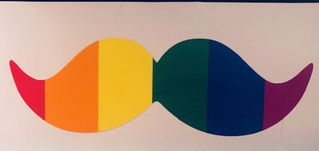 Pride Rainbow Mustache Decal - Etsy