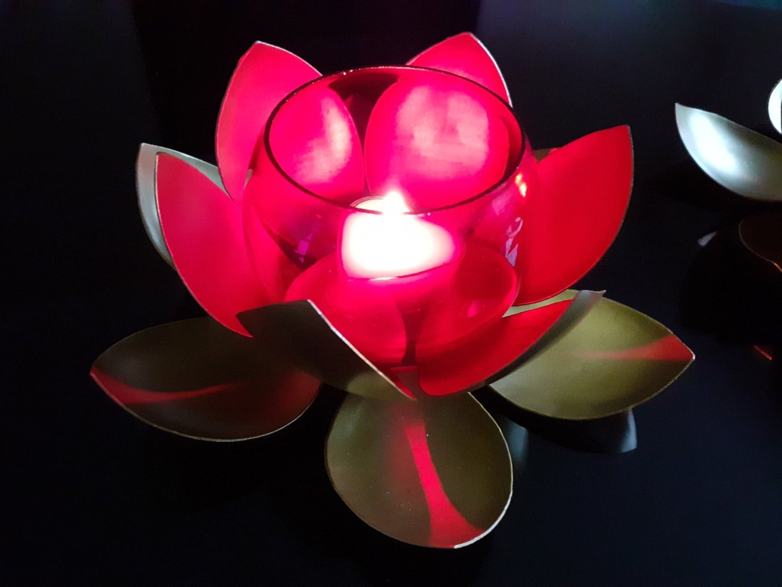 Handmade Tealight Candle Holders Centre Piece With Glass Set, Christmas ...