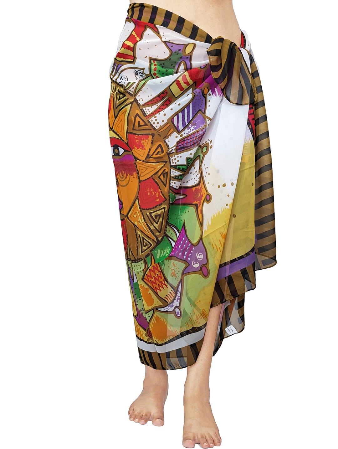 Women Pareos Tropical Print Swimwear Sarongs, Cover-ups, Scrafs, Stoles ...
