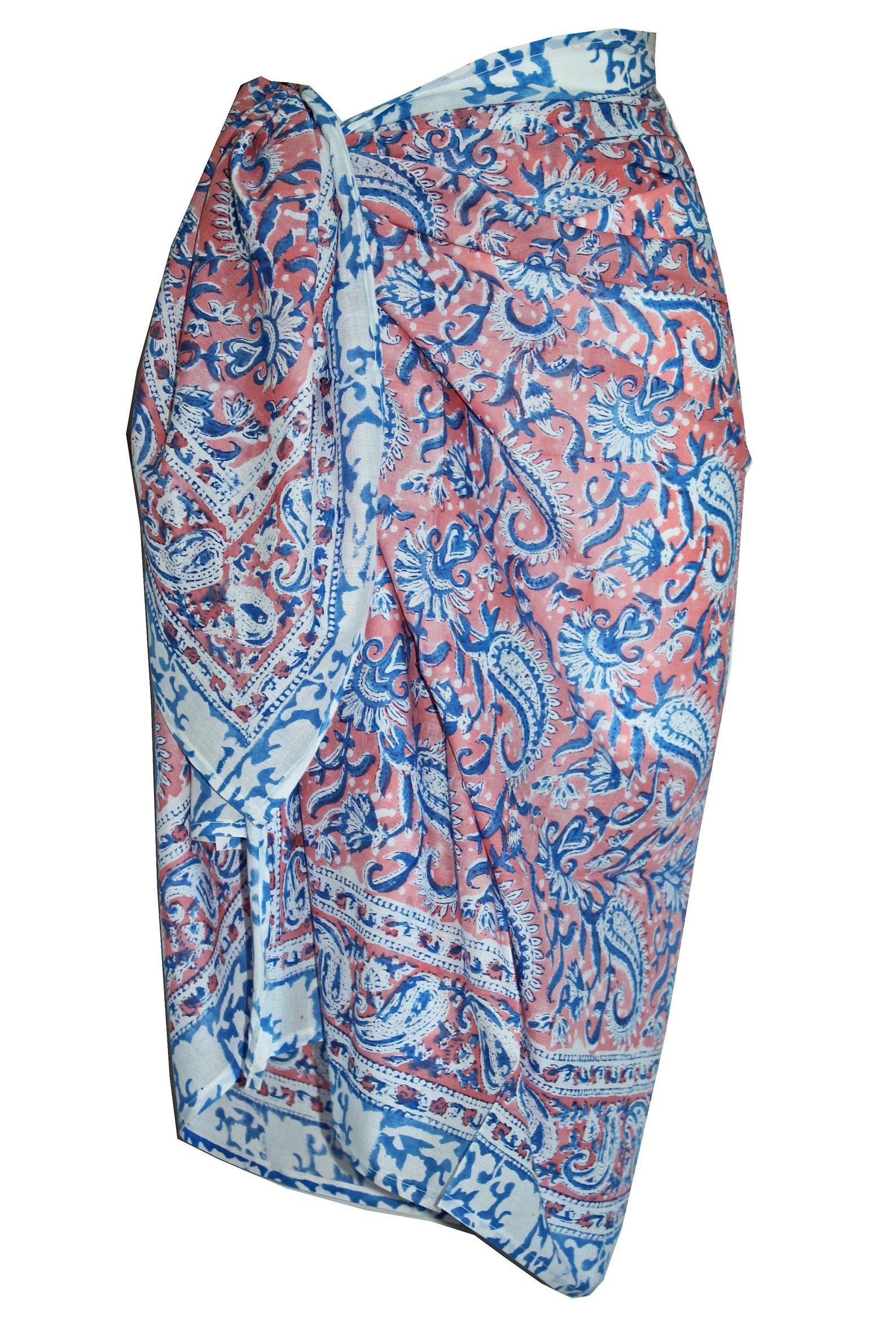 Women Pareos 100% Cotton Floral Kalamkari Batik Indian Hand | Etsy