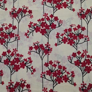Red Floral Batik Print Cotton Fabric: Jaipur Hand Block Print - Etsy