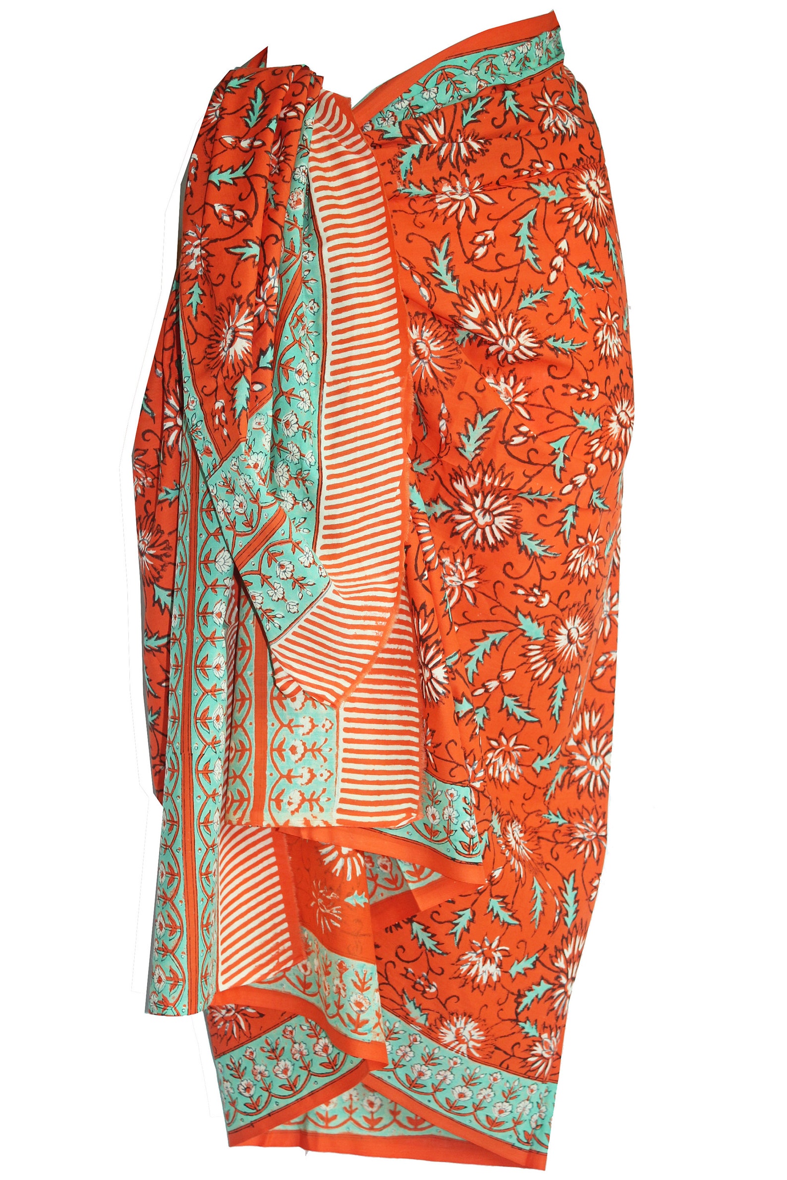 Women Pareos 100% Cotton Floral Kalamkari Batik Indian Hand - Etsy UK