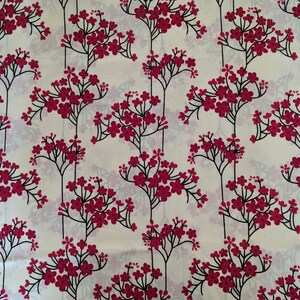 Red Floral Batik Print Cotton Fabric: Jaipur Hand Block Print - Etsy
