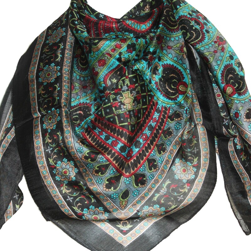 Indian Silk Scarf - Etsy