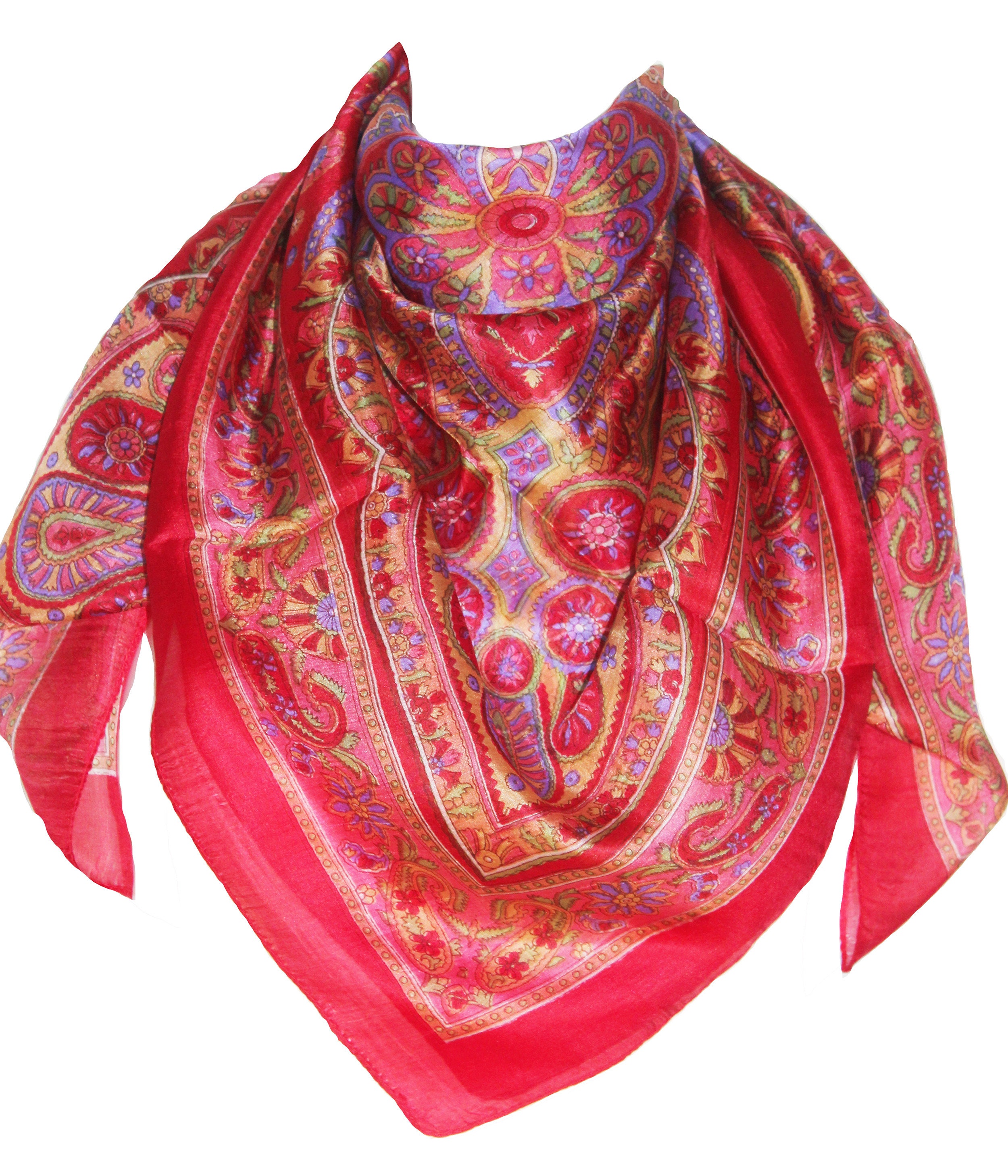 Women Vintage Handmade 100% Pure Silk Square Scarves Foulard - Etsy UK