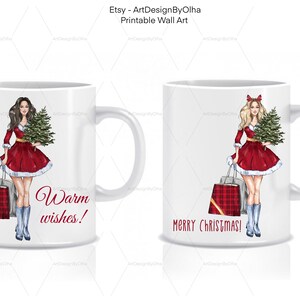 Christmas Shopping Girl Clipart, Christmas Clipart, Planner Girl ...