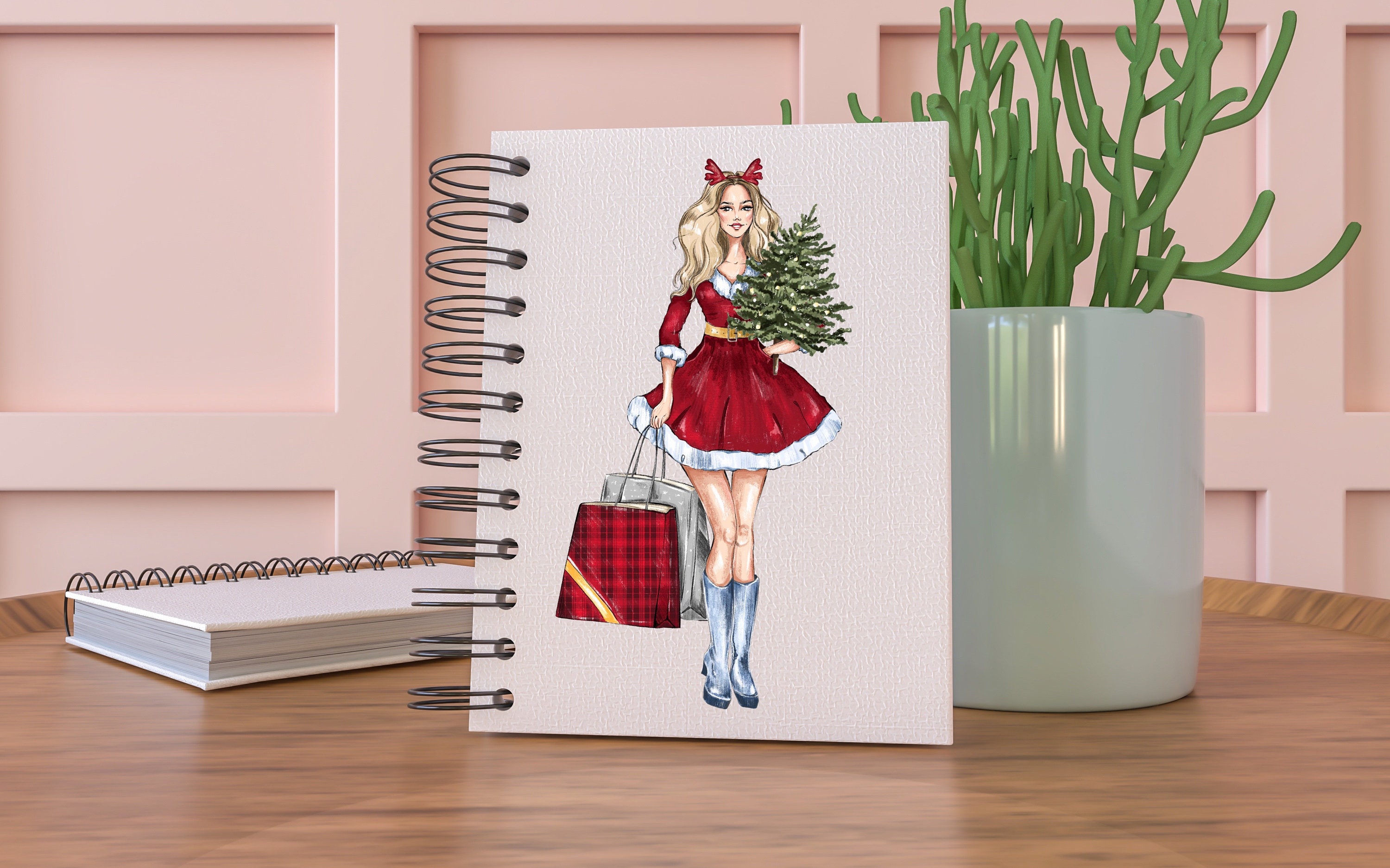 Christmas Shopping Girl Clipart, Christmas Clipart, Planner Girl ...