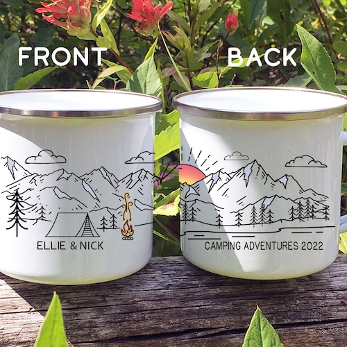 Custom Camp Mug Personalized Campfire Mug Enamel Camp Mug - Etsy