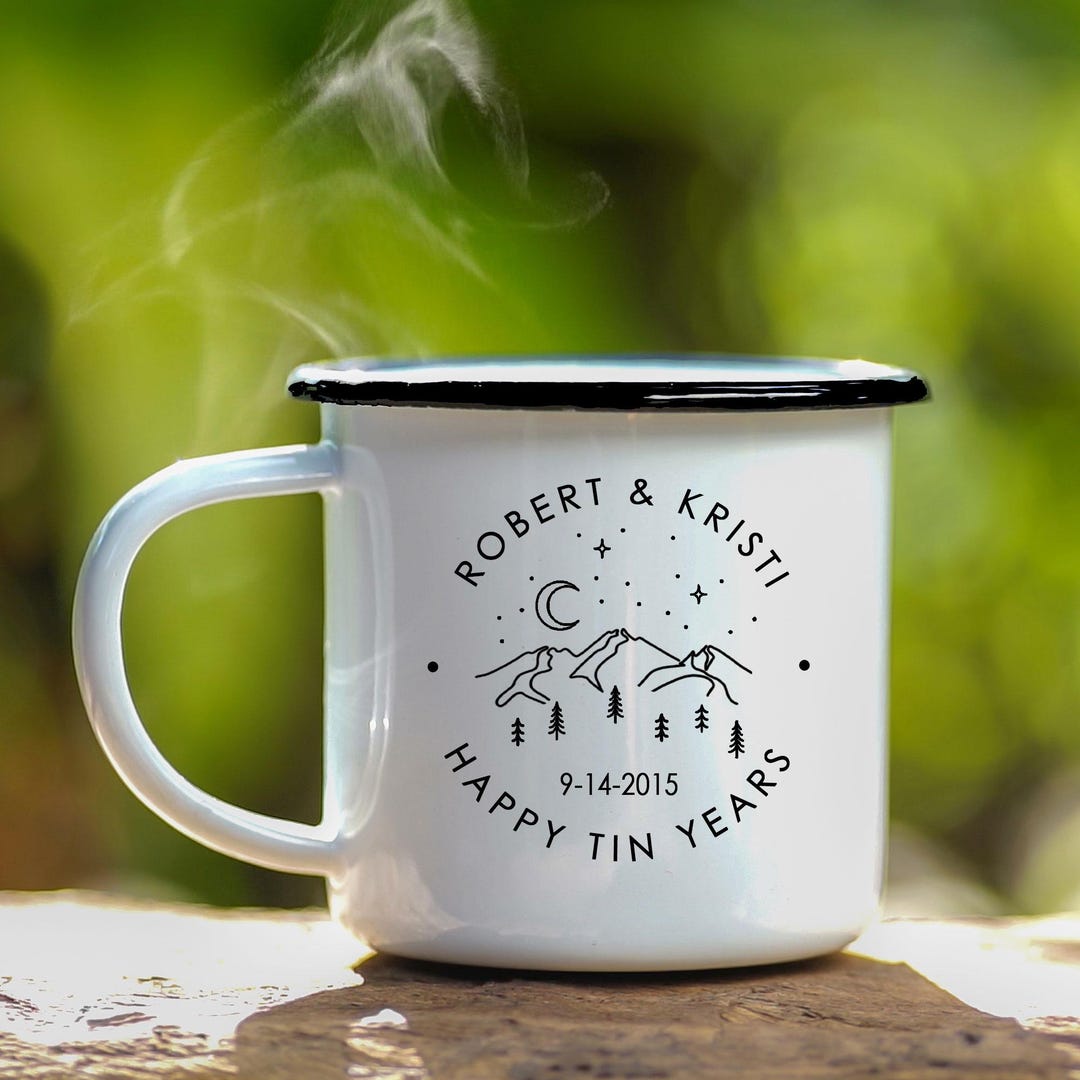 Personalized Tin Years Mug, Tin Year Mug, Tin Year Anniversary Gift ...