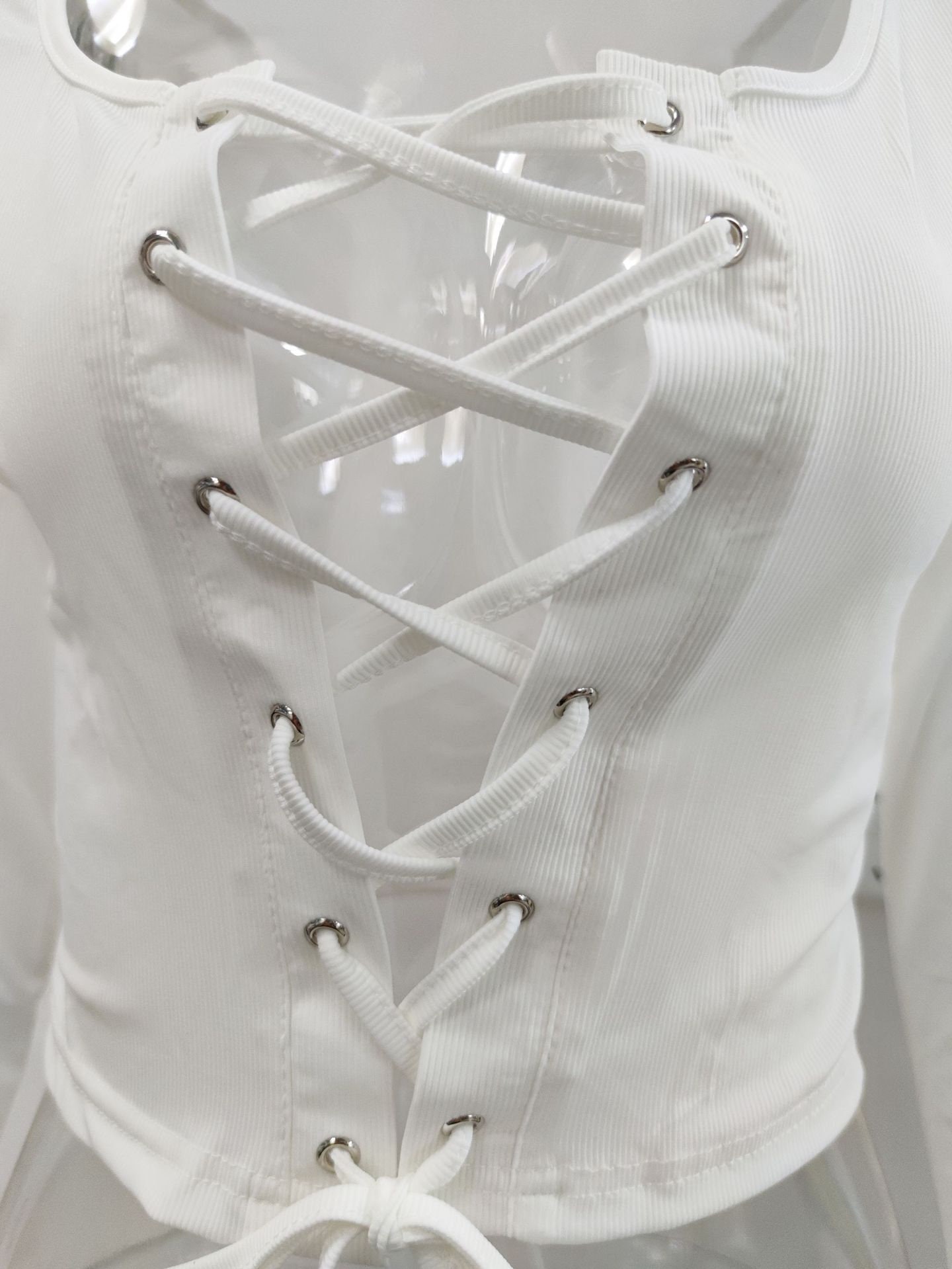Y2k Corset Tops E Girl Sexy Crop Tops Y2k Ropa Manga Larga 90s Etsy