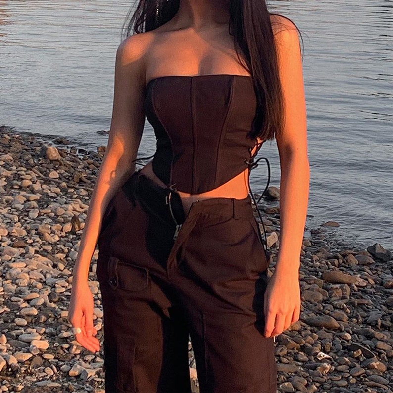 Y2k Corset Tops E Girl Sexy Crop Tops Y2k Clothing 90s 00s Etsy