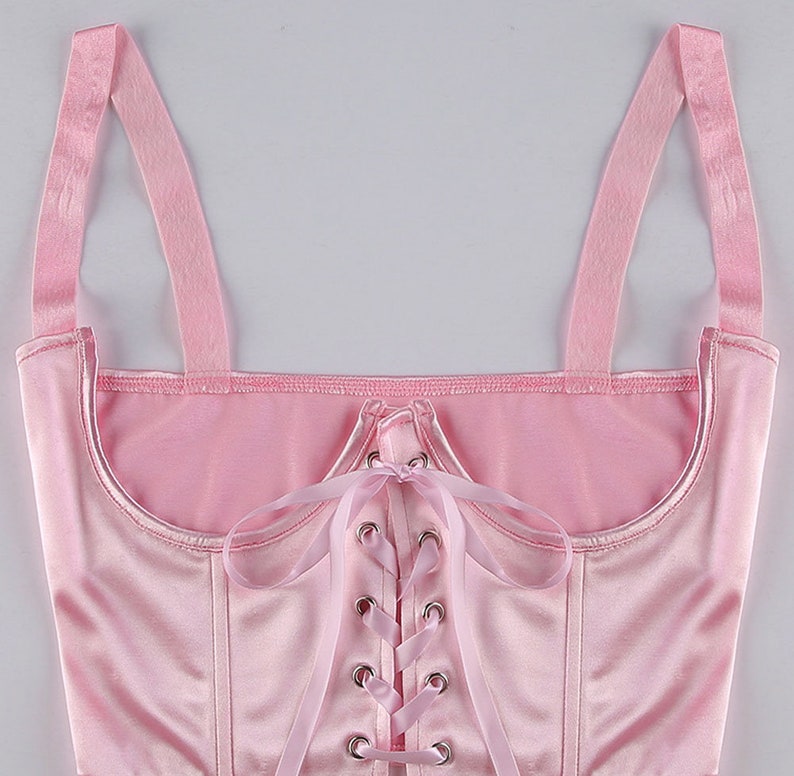 Underbust Corset Belt for Women Pink Bustier Top Outfit Lace | Etsy