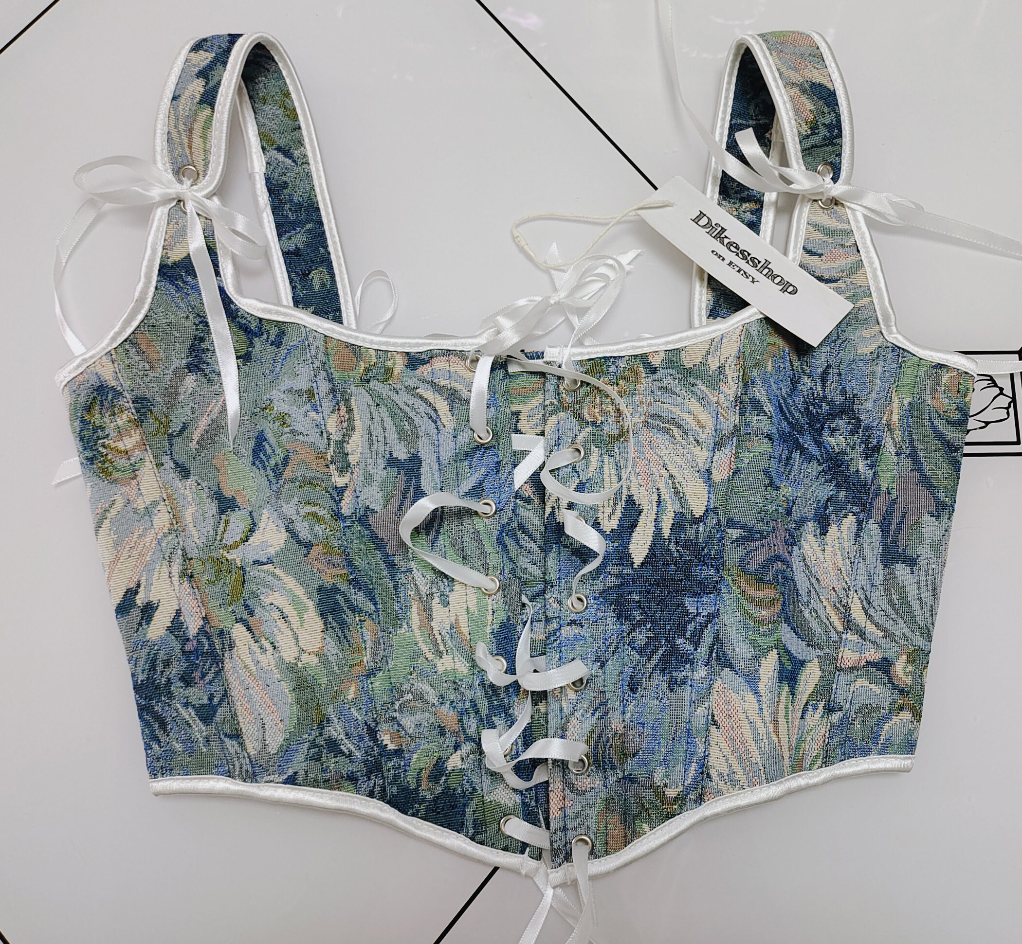 Vintage Y2k Corset Tops E Girl Floral Crop Tops Y2k Clothing Etsy