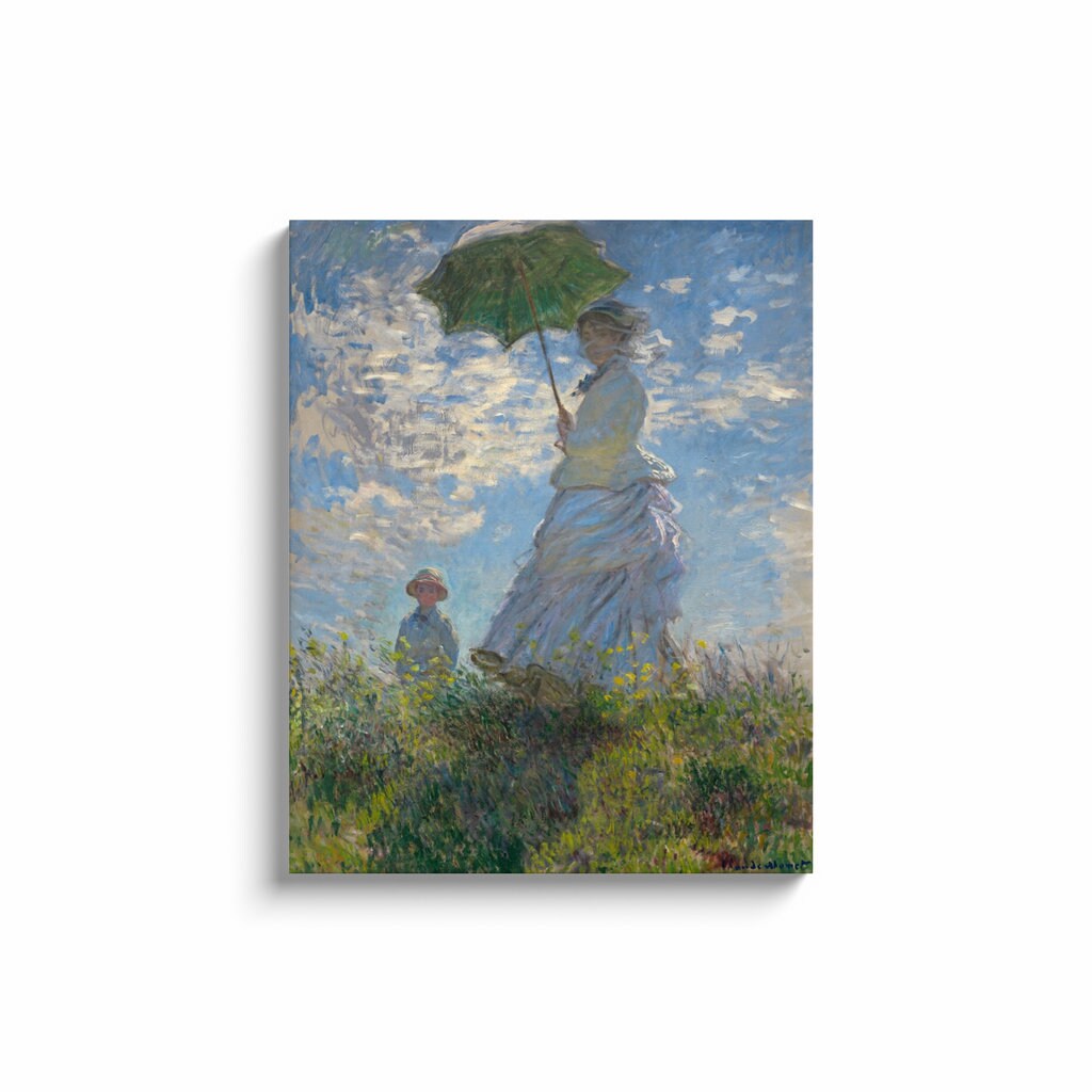 Woman With A Parasol, by Claude Monet 1875, Canvas Wall Art, Madame ...