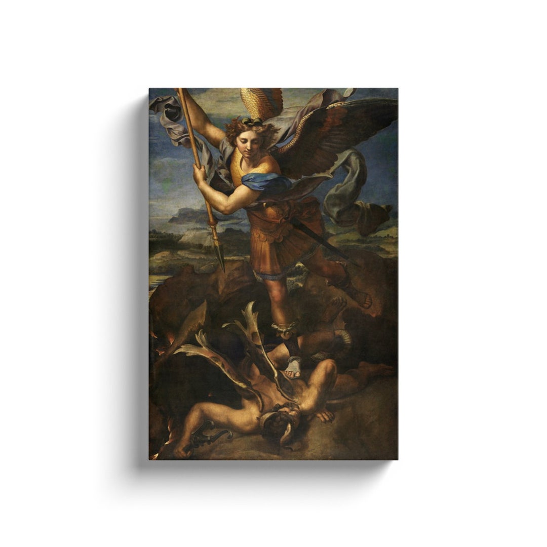 Raphael: St. Michael Vanquishing Satan, 1518, Archangel Michael, St ...