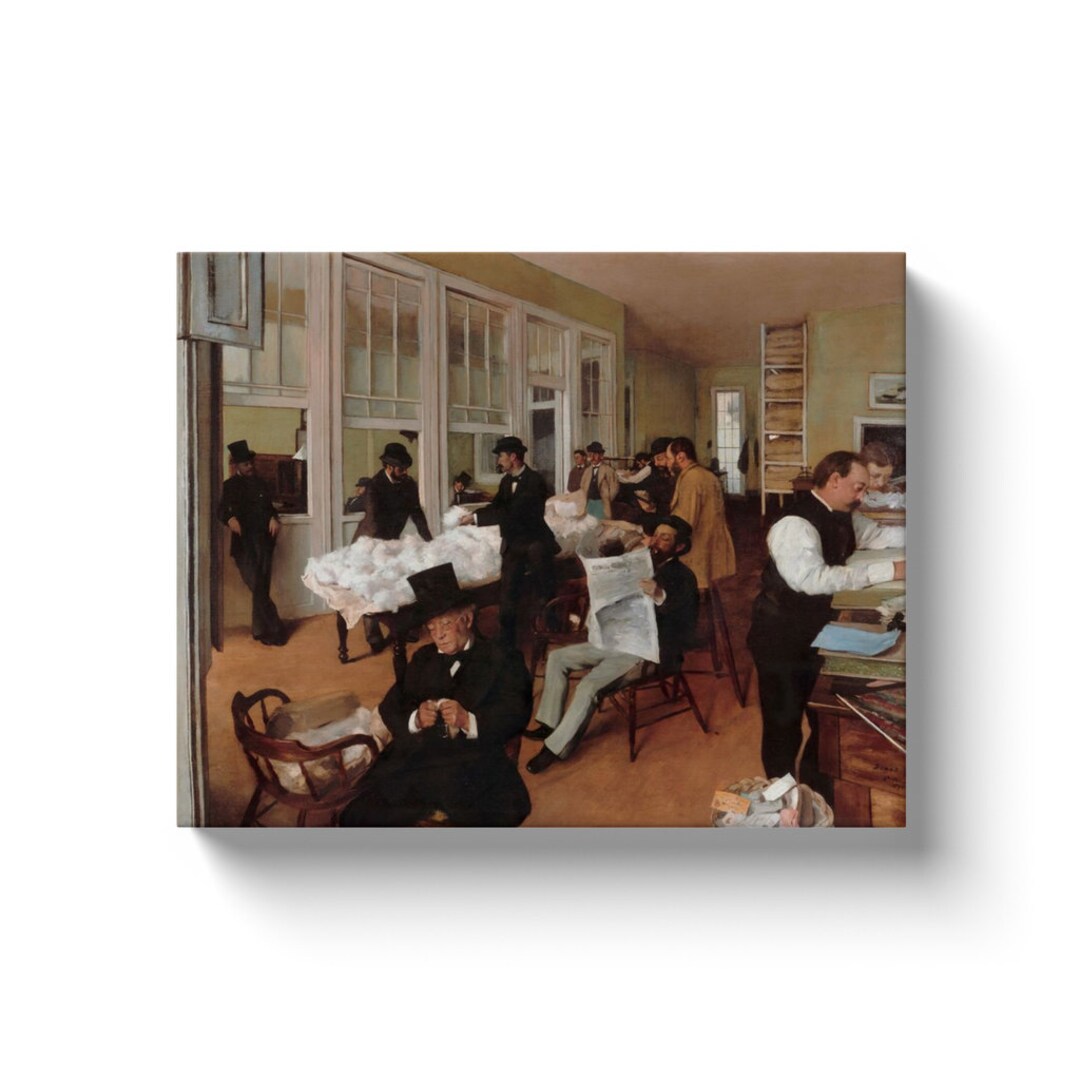 A Cotton Office in New Orleans, Edgar Degas, Interior of an Office of ...