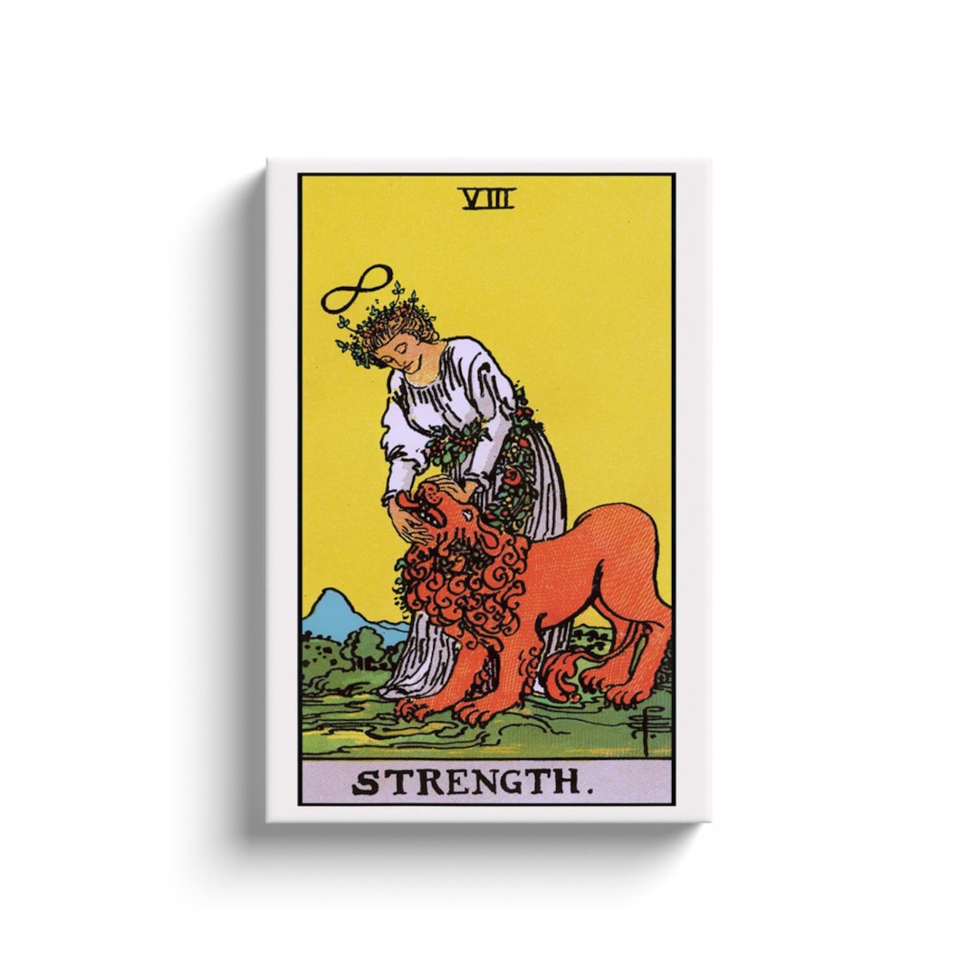 Strength or Fortitude, Tarot, Tarot Tapestry, Tarot Print, Tarot Art ...