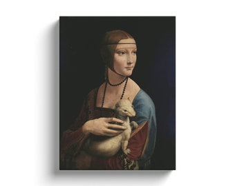 Leonardo Da Vinci Lady With An Ermine 1489 Museum Quality Hand
