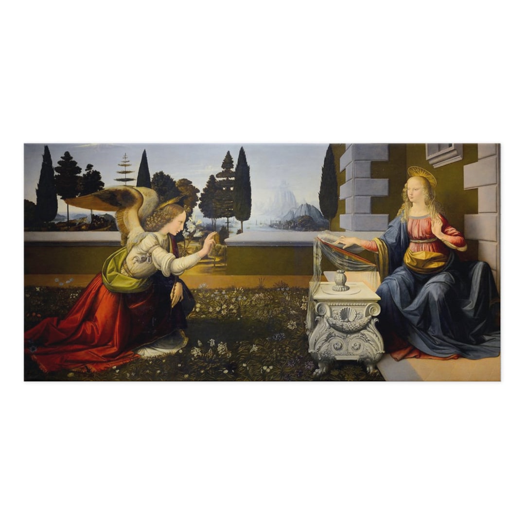 Annunciation, by Leonardo Da Vinci, C.1472, Annunciation, Leonardo Da ...