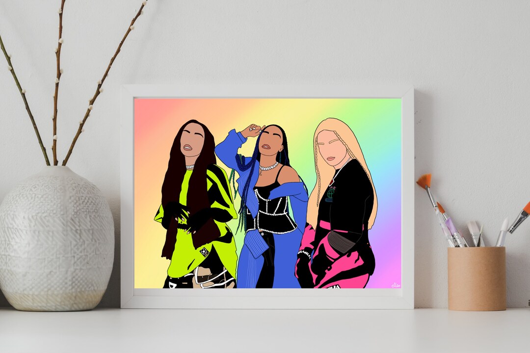 Little Mix Poster | Confetti Drawing Sweet Melody Break up Song Breathe ...