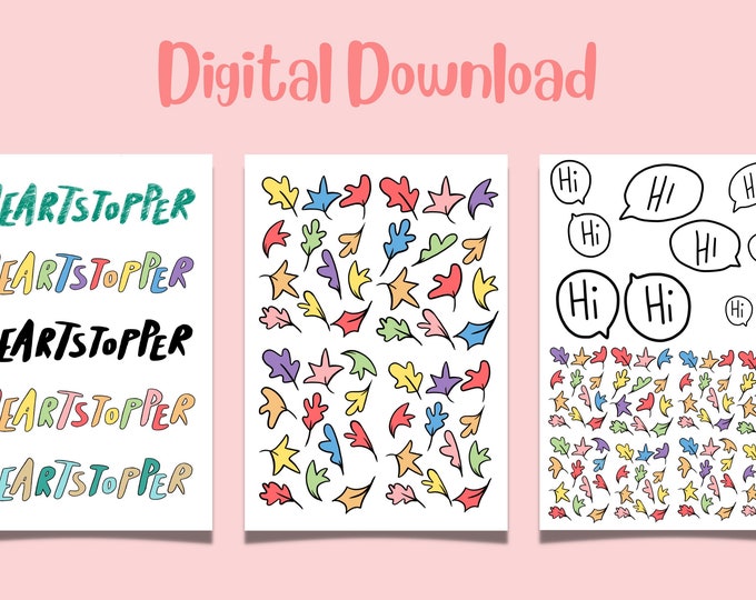Heartstopper Vinyl Sticker Pack, 31 Heartstopper Stickers, Premium ...