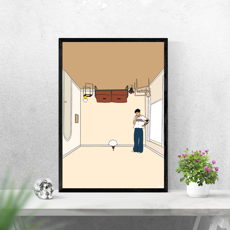 Harry Styles Poster | Harry's House Album Cover Drawing Music for a ...