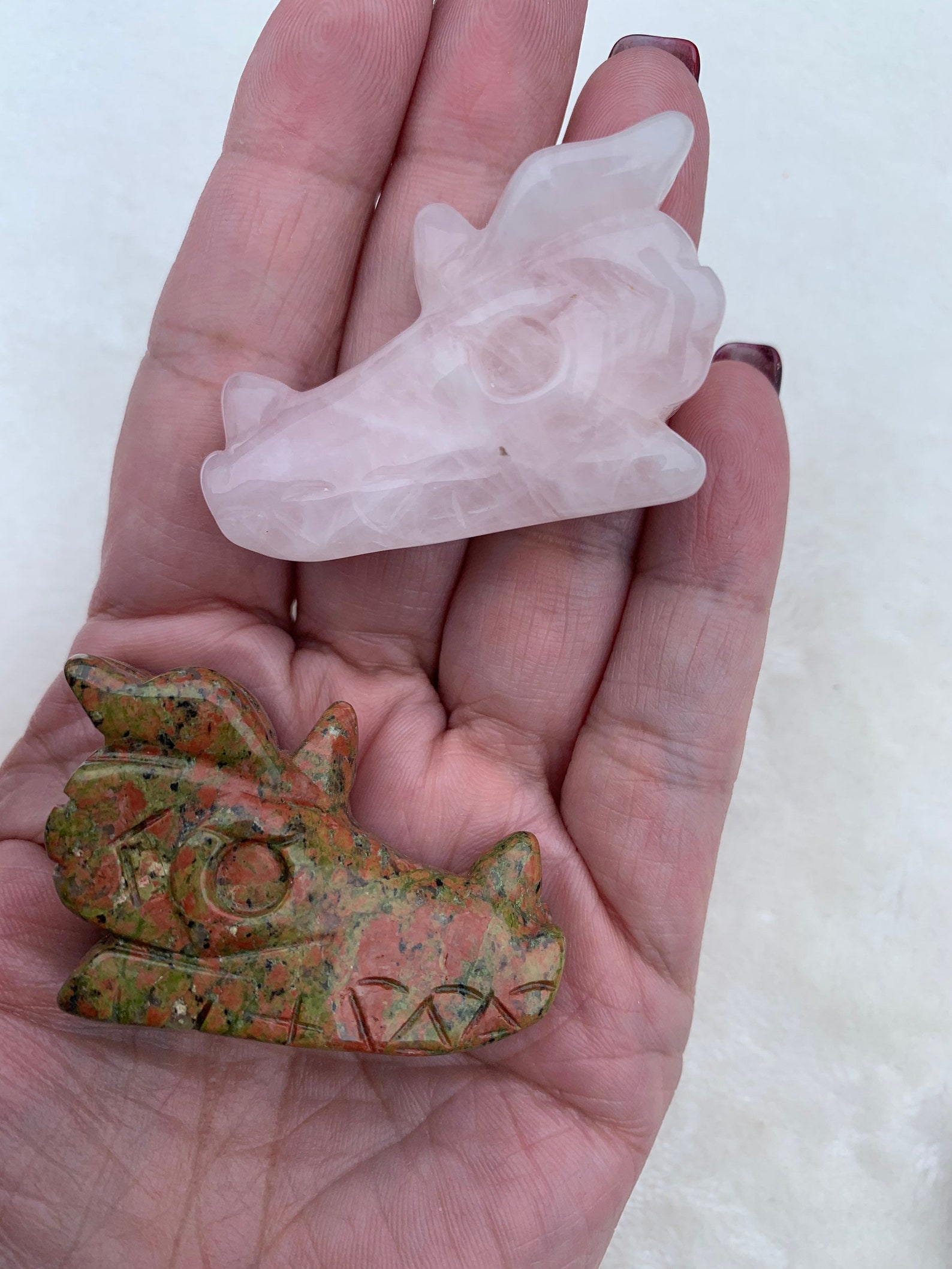 Carved Crystal Dragon Head - Etsy