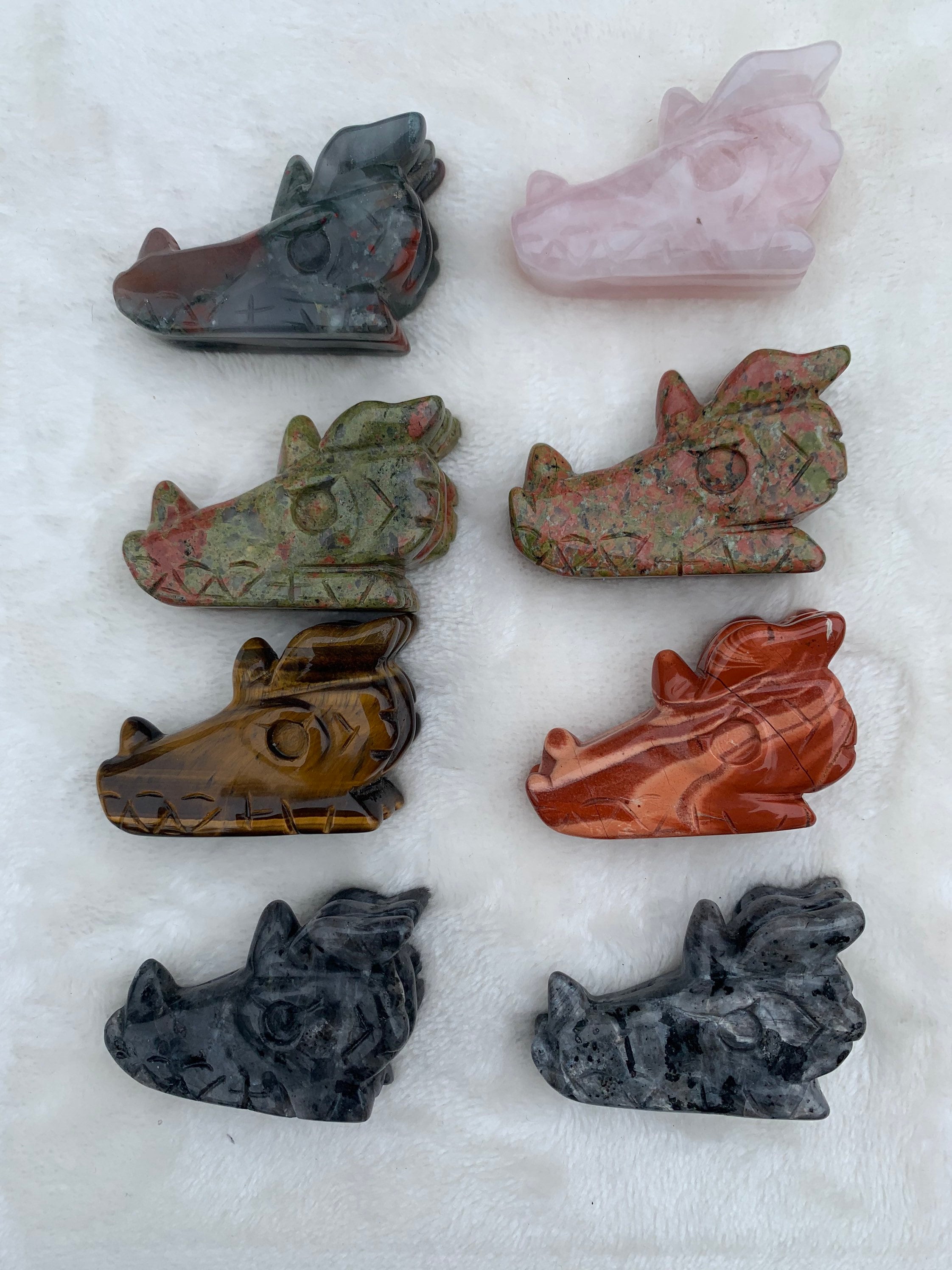 Carved Crystal Dragon Head - Etsy