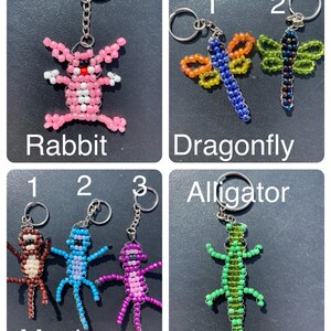 Beaded Animal Keychain Purse Backpack Charm - Etsy