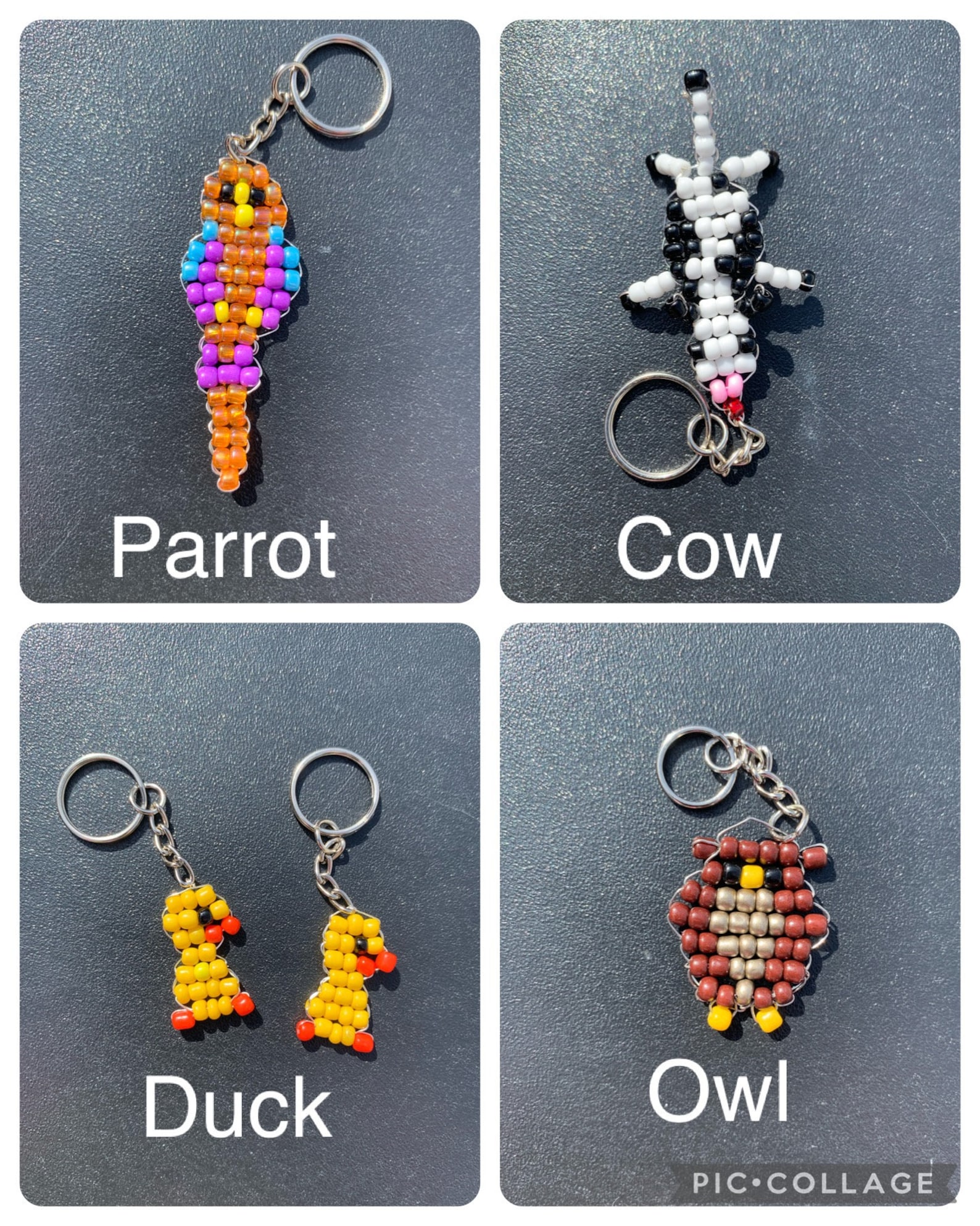 Beaded Animal Keychain Purse Backpack Charm - Etsy