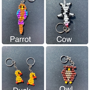 Beaded Animal Keychain Purse Backpack Charm - Etsy