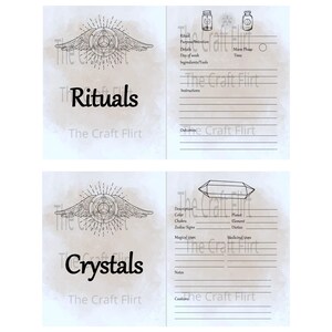 Digital or Printable Blank Spell Book, Wicca, Magic, Witchcraft, Pagan ...