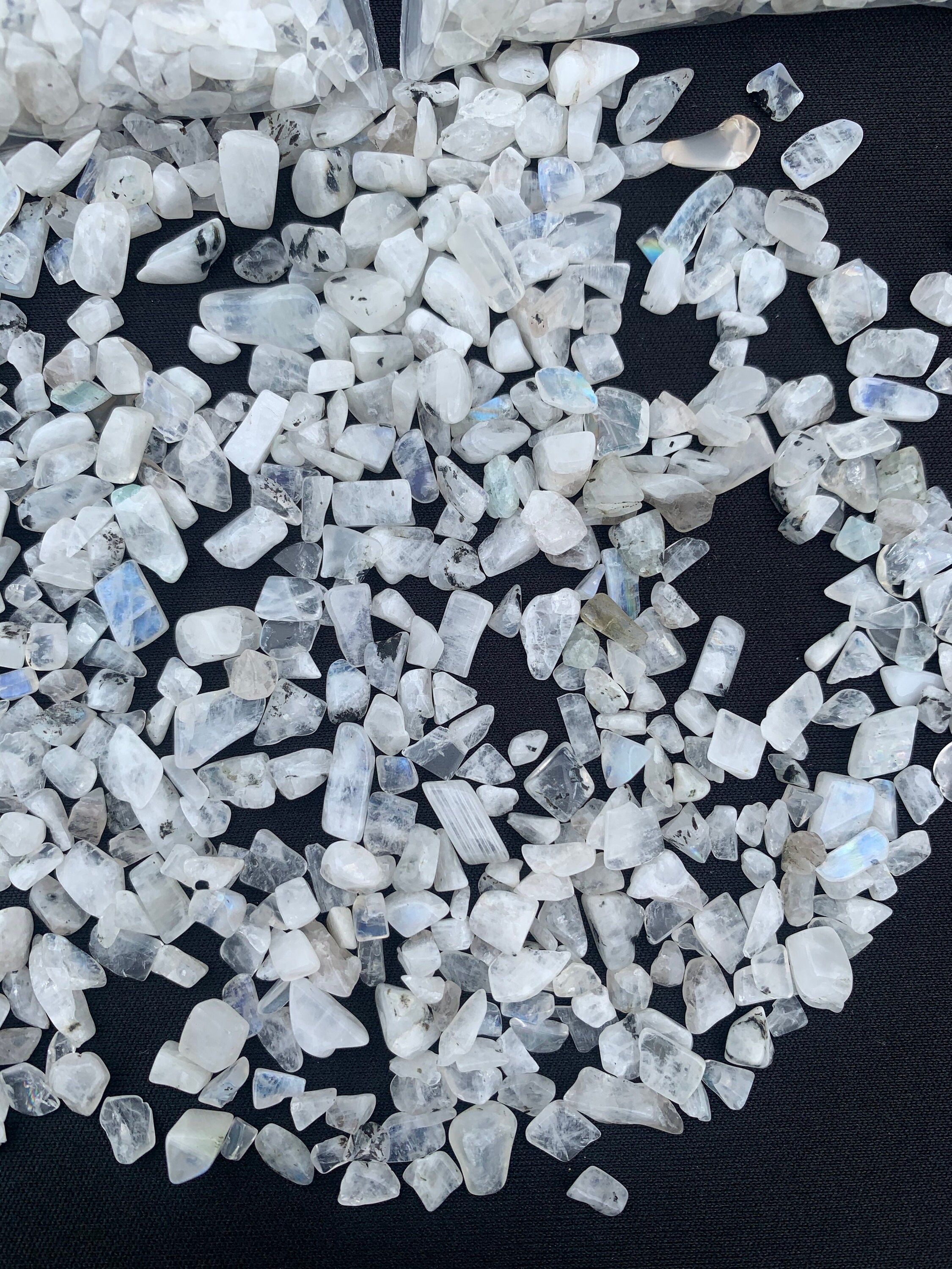 Rainbow Moonstone Chips 3 ounces | Etsy