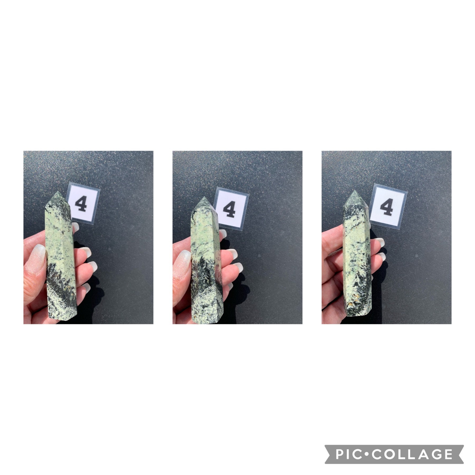 Bamboo Jade Point Tower Obelisk | Etsy